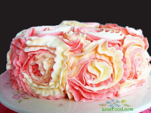 Lemon and Raspberry Rose Cake