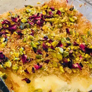 Easy Kunafeh Recipe with Mozzarella