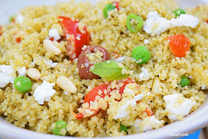 Pesto Couscous Salad (a 15-minute Vegetarian Pantry Recipe)
