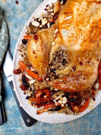 Djaj Mahshi (Middle Eastern Stuffed Chicken)